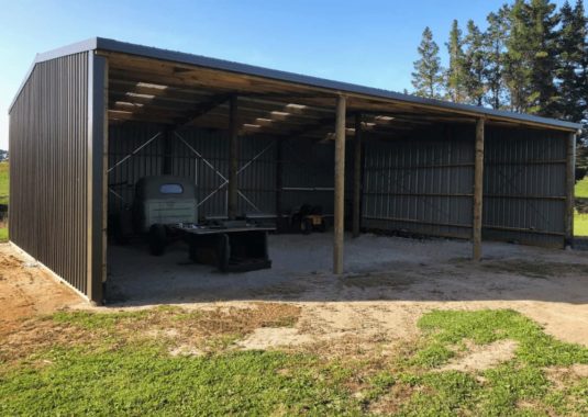 3 Bay Open Farm Shed - Open Layout, Solid Coverage - Woodmart